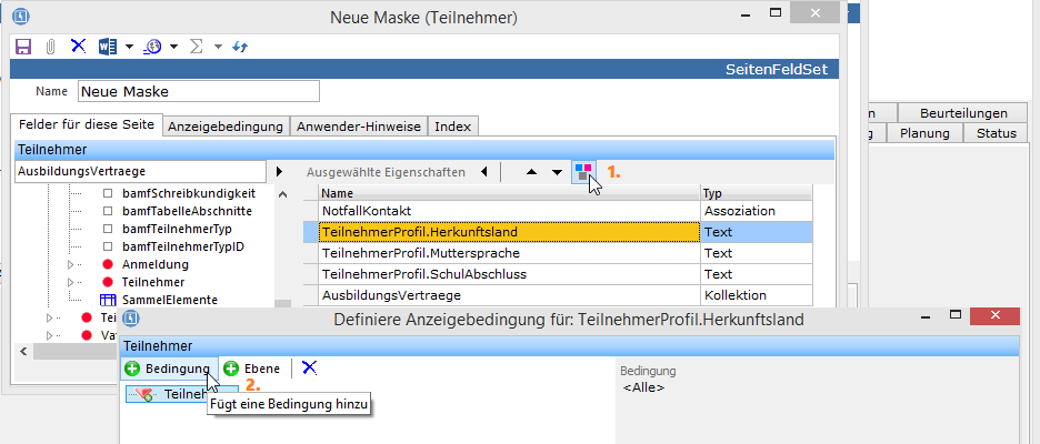 Individuelle Registerkarten